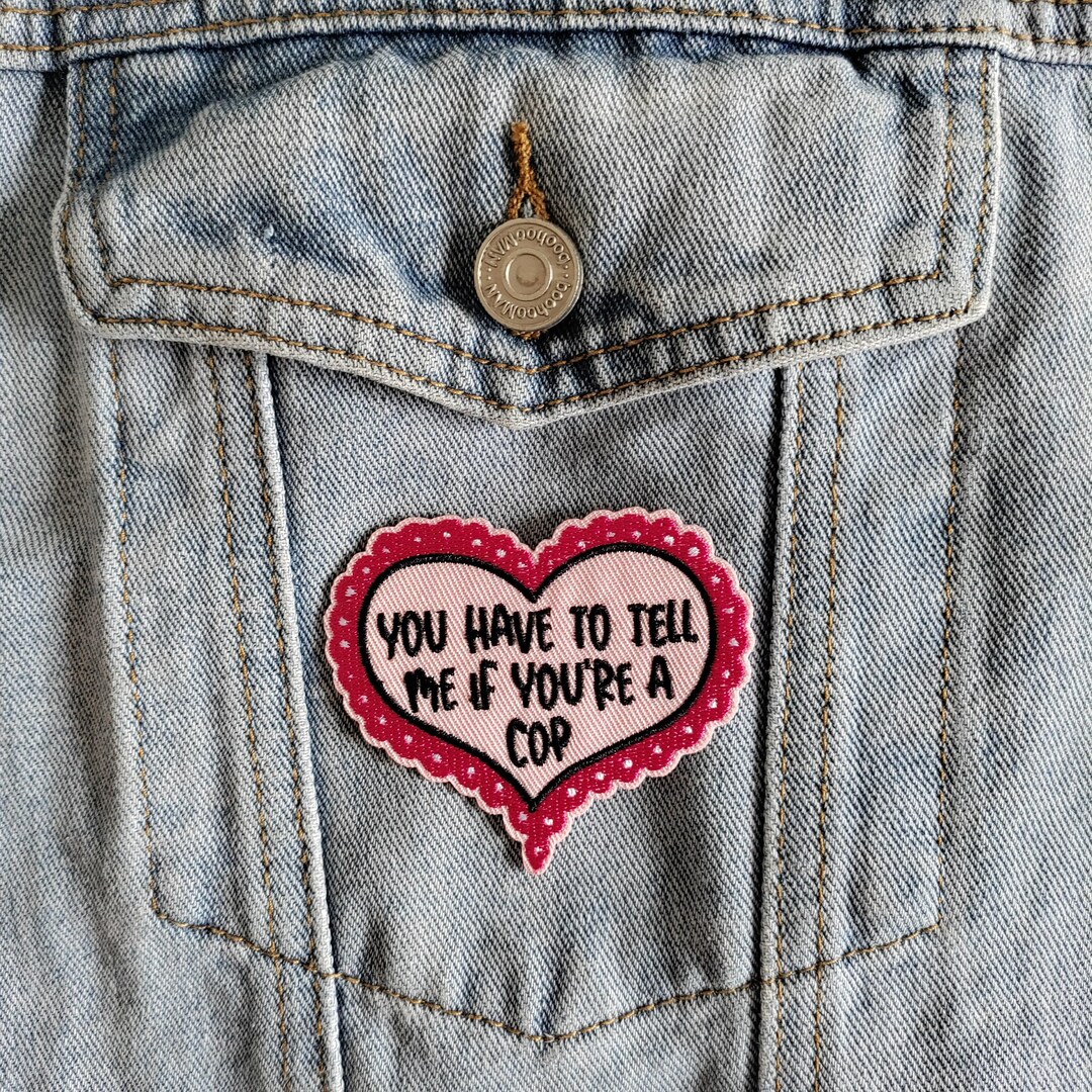 Cuff Me // Heart Meme DIY Embroidered Patch Iron Sew on Aesthetic ...