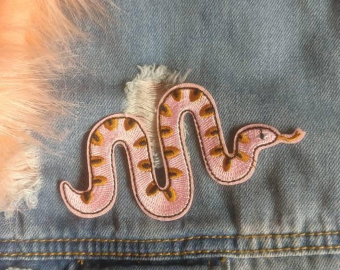Danger Noodle // Cute Snake DIY Embroidered Iron Sew on Patch Gift ...