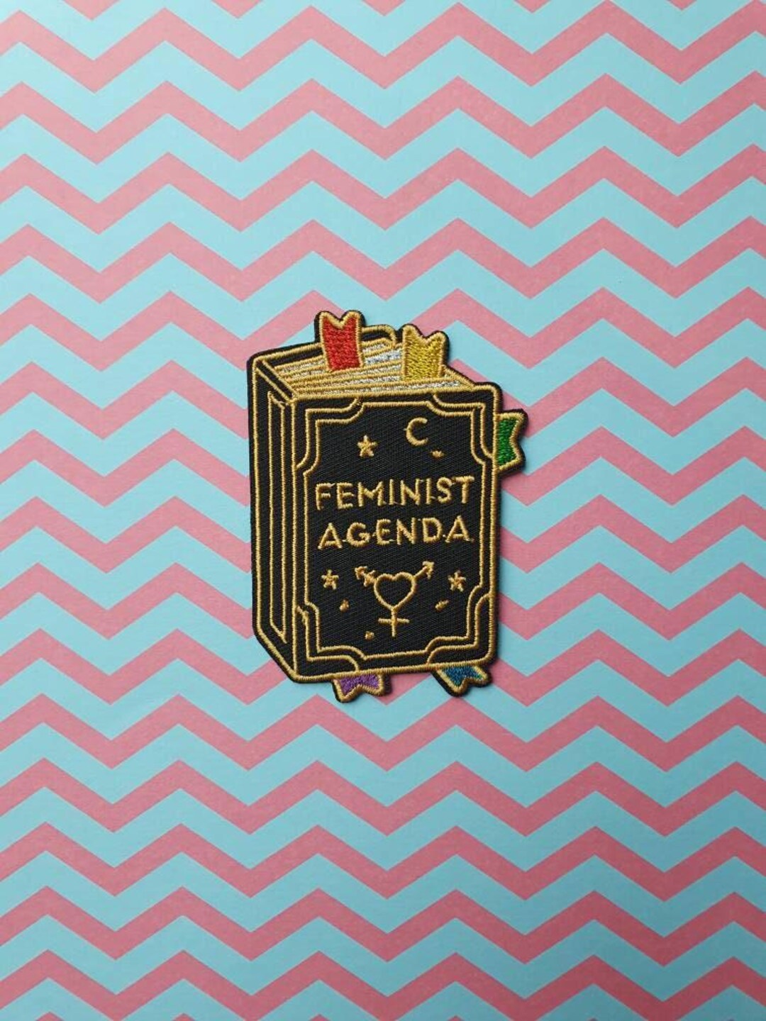 Little Black Book // DIY Feminist Agenda Iron Sew on Patch Embroidered ...