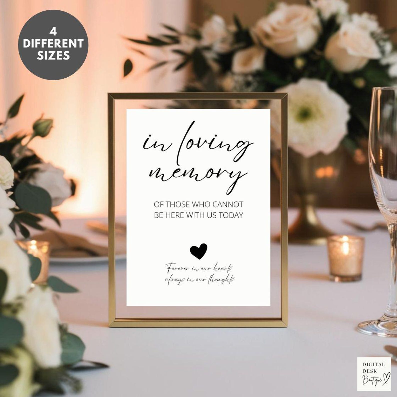 In Loving Memory Sign Template, Editable Canva Memorial Sign for ...