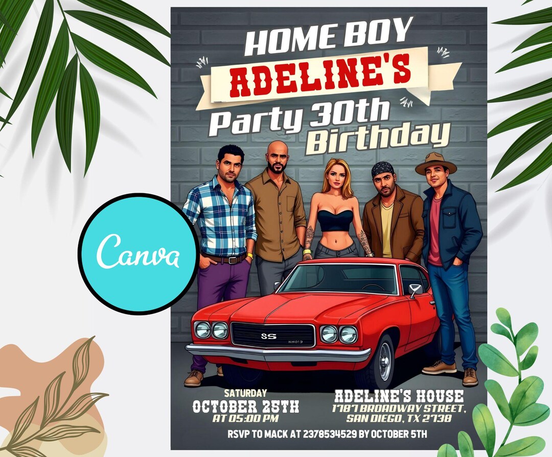 EDITABLE Homies Birthday Invitations, Homies Birthday Party, Homies ...
