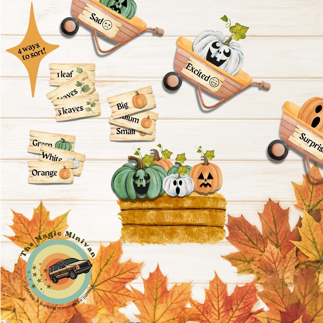 Pumpkin Sorting Activity, Montessori Toddler Activity, Hands-on Math ...