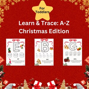 Christmas ABC Tracing Printables for Toddlers A-Z Holiday Letter ...