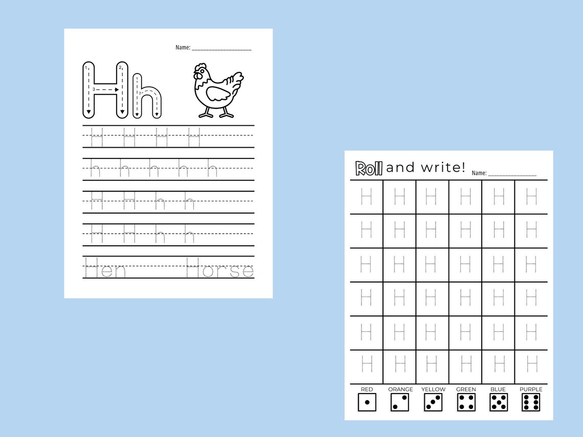 Letter of the Week "h" Worksheets, Alphabet Busy Book, Learning Binder ...