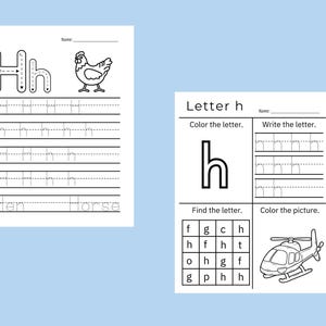 Letter of the Week "h" Worksheets, Alphabet Busy Book, Learning Binder ...