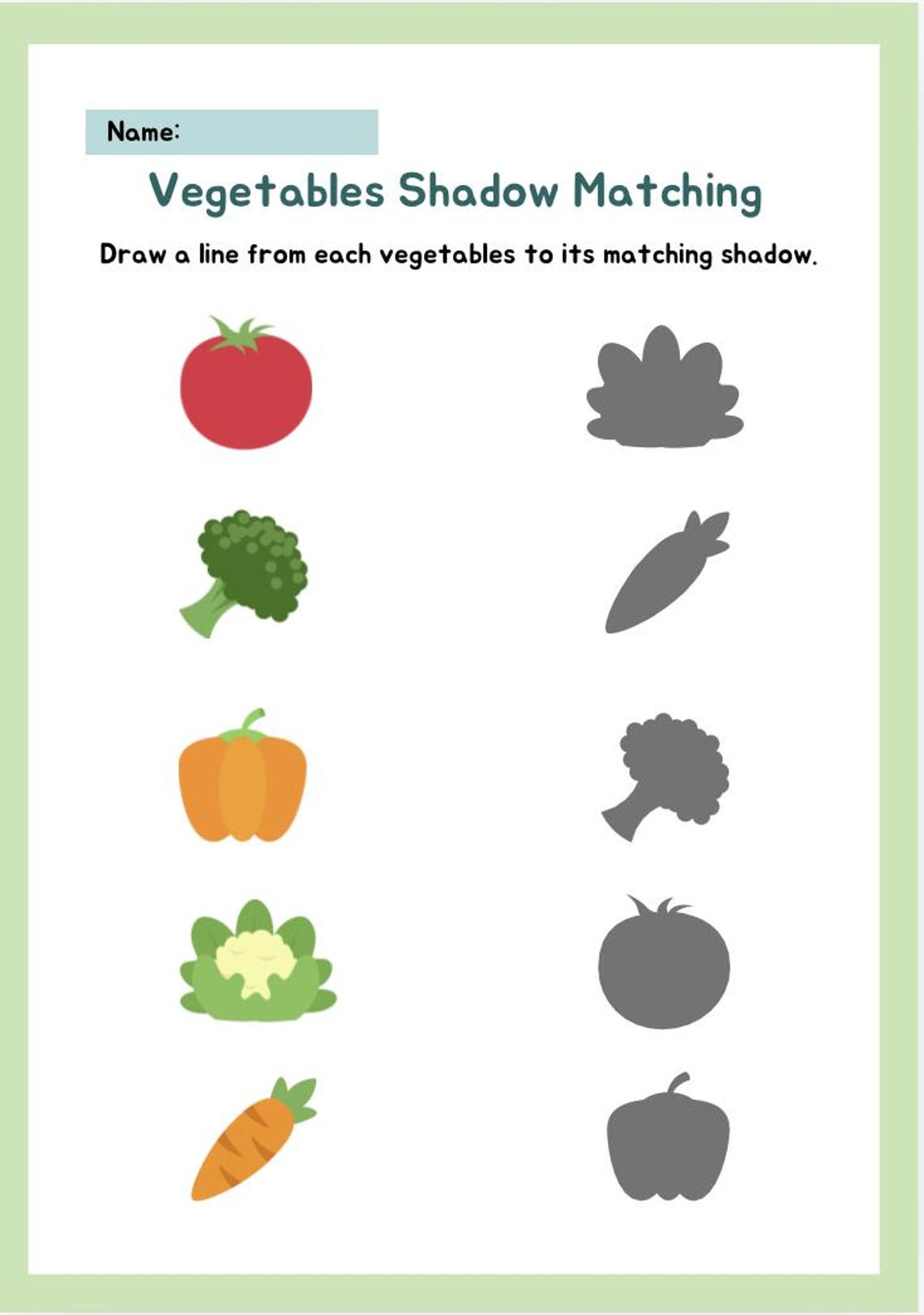 Shadow Matching Activity for Toddlers - Etsy