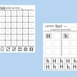 Letter of the Week "h" Worksheets, Alphabet Busy Book, Learning Binder ...