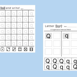 Letter of the Week "q" Worksheets, Alphabet Busy Book, Learning Binder ...