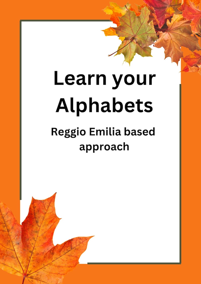 Learn Your Alphabets for Toddlers: a Reggio Based Approach - Etsy