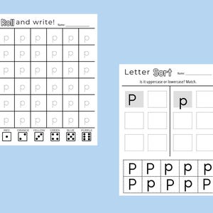 Letter of the Week "p" Worksheets, Alphabet Busy Book, Learning Binder ...