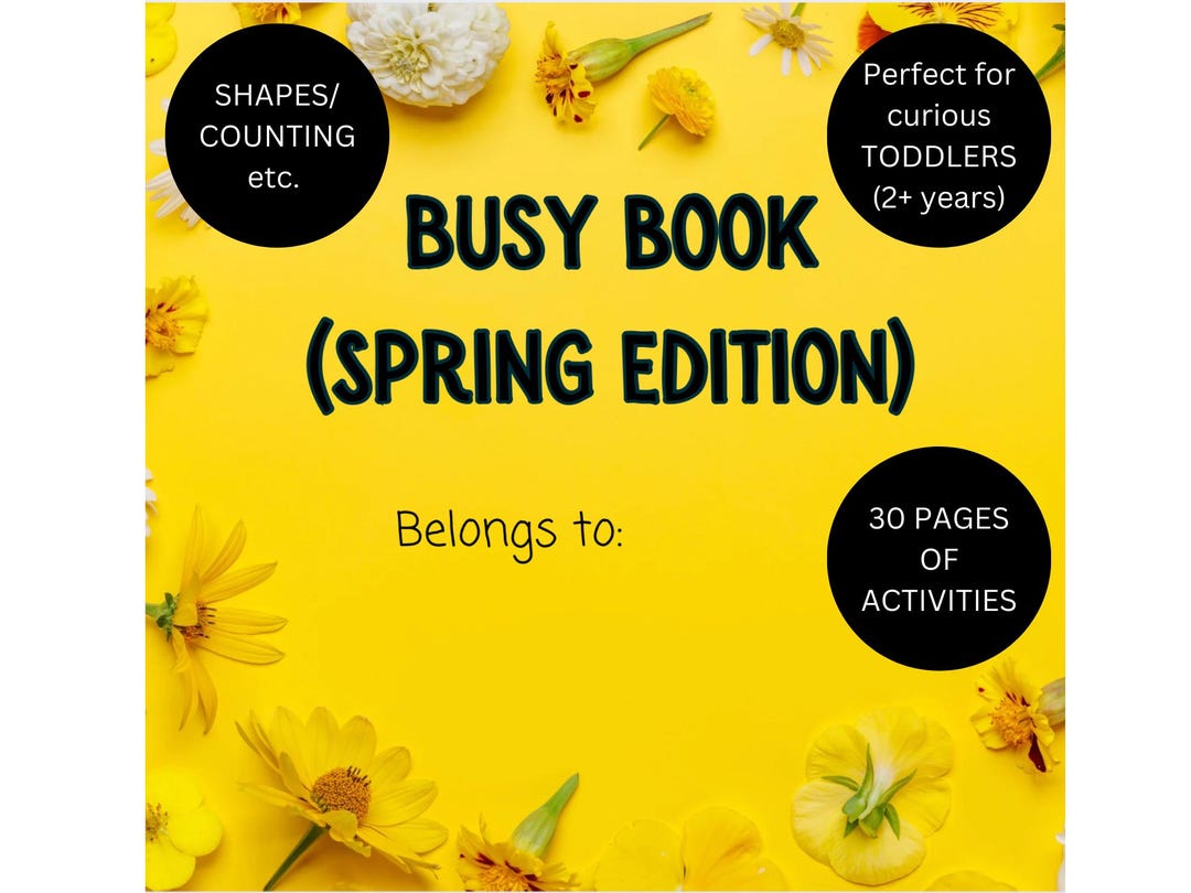 Spring Garden Busybook Spring Garden Activity Book Toddler Activities ...