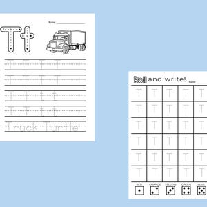 Letter of the Week "t" Worksheets, Alphabet Busy Book, Learning Binder ...