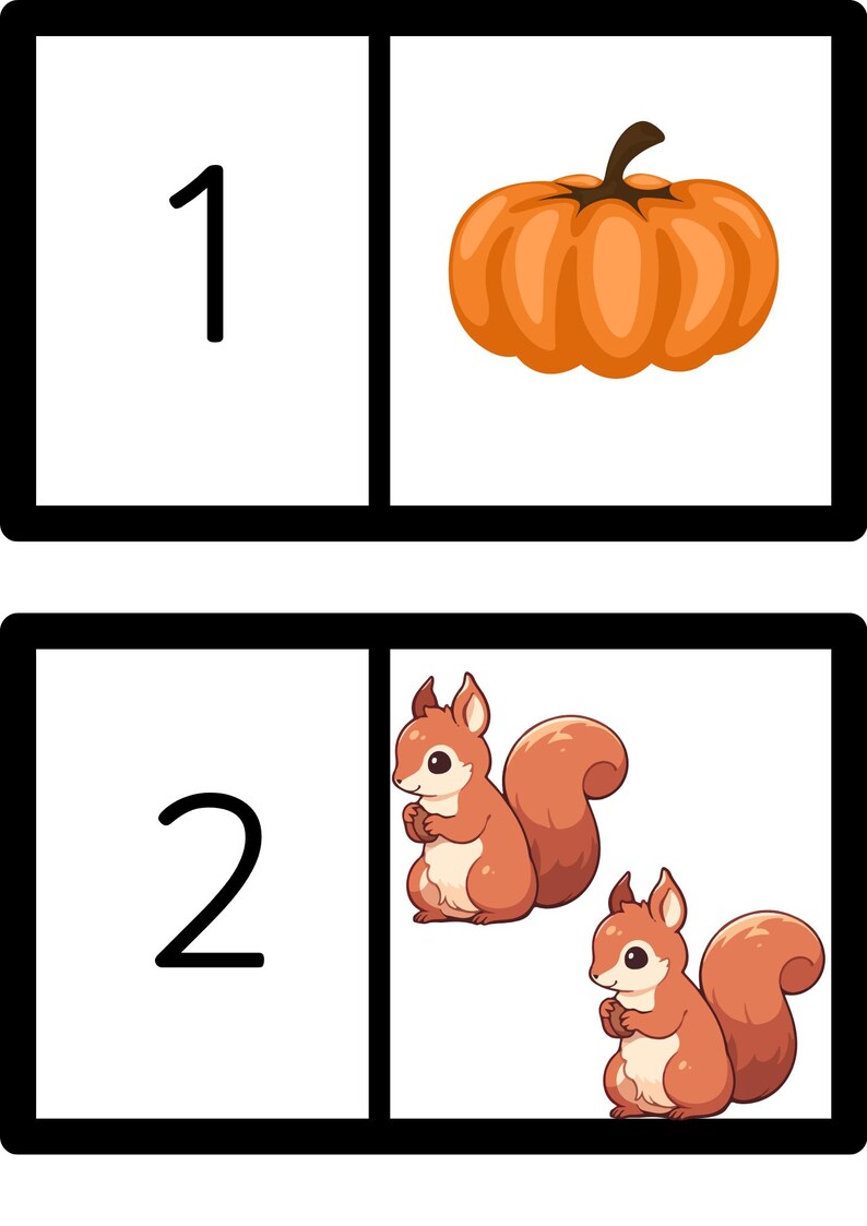 Fall-themed Counting Activity 1-20 Fun & Educational Printable for ...