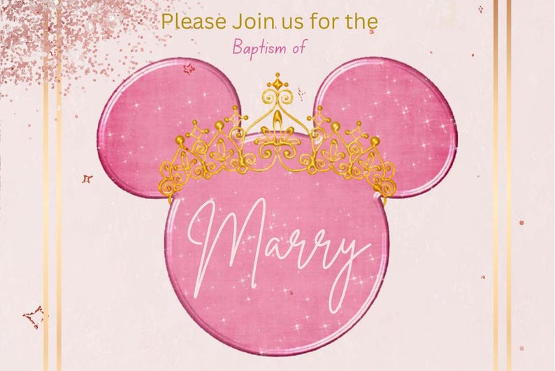 Minnie Mouse Invitation - Etsy
