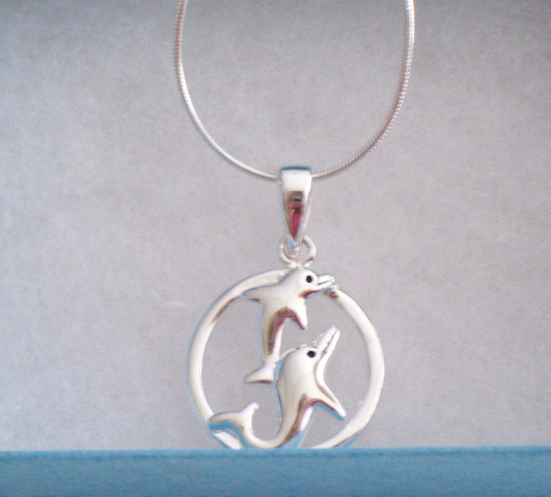 Collier Dolphin Sterling Silver - Etsy France