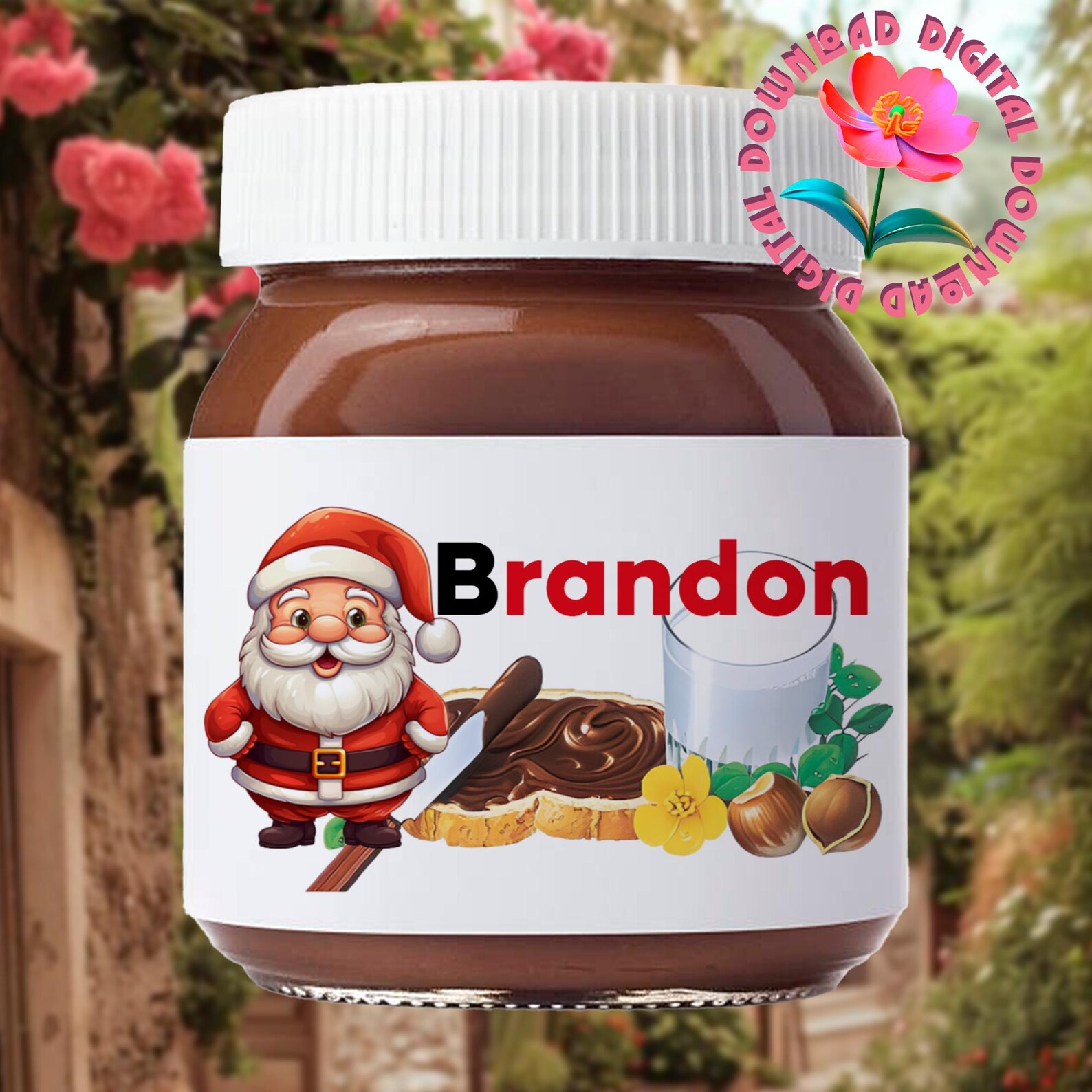 Personalized Nutella Label - Custom Digital Sticker - Label With Your ...