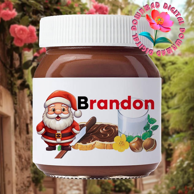 Personalized Nutella Label - Custom Digital Sticker - Label With Your ...