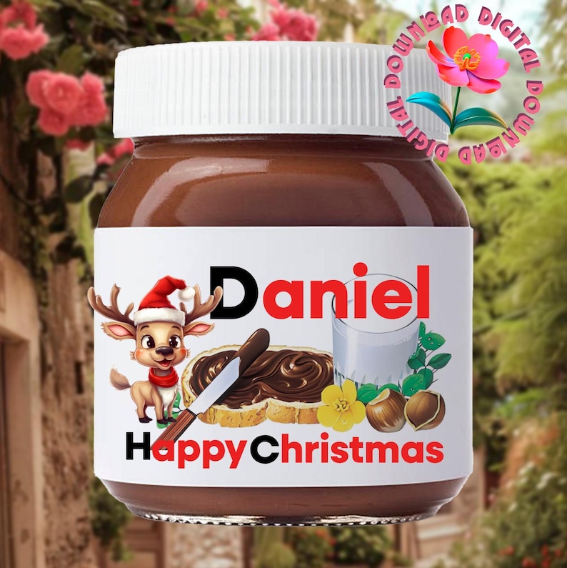 Personalized Nutella Label - Custom Digital Sticker - Label With Your ...