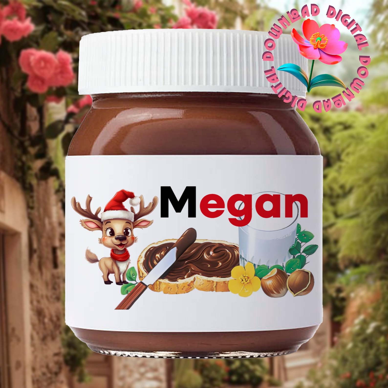 Personalized Nutella Label - Custom Digital Sticker - Label With Your ...