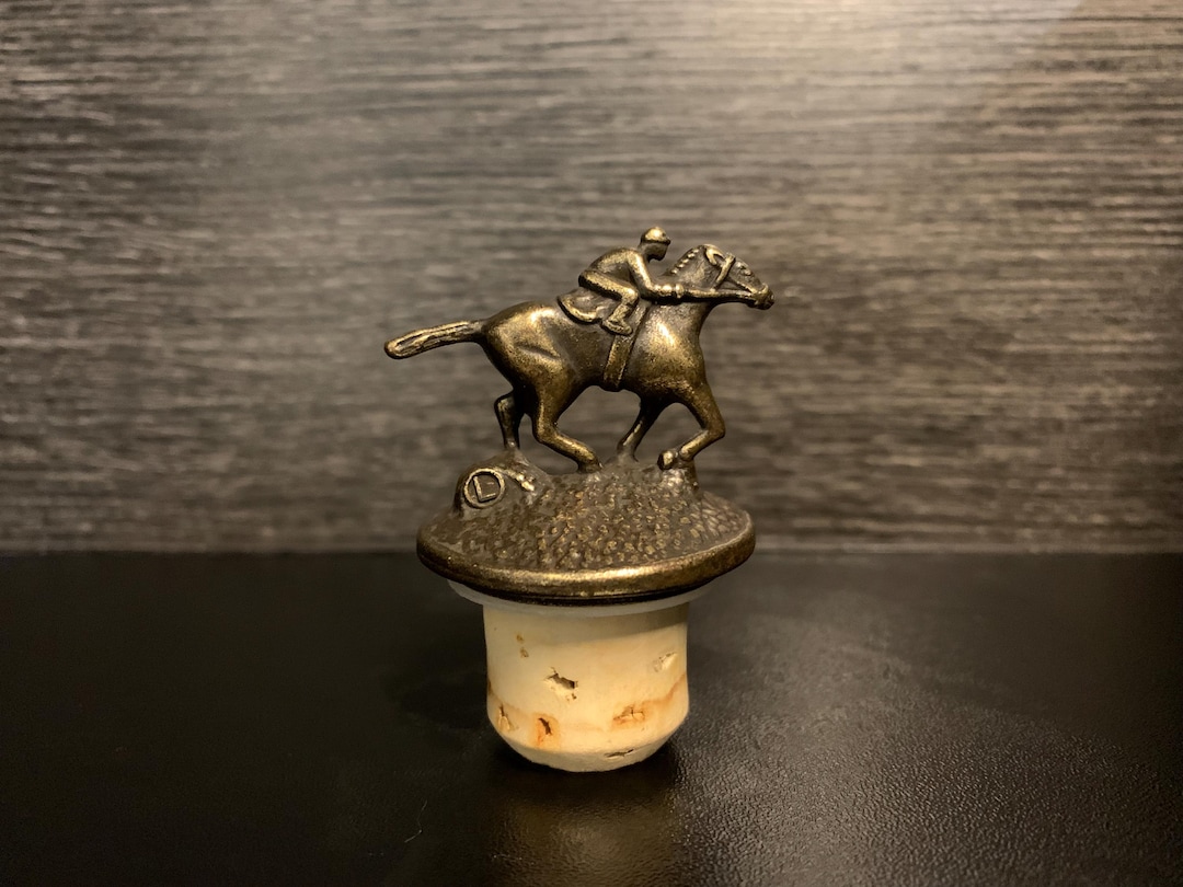 Vintage Blanton's Letter L Jockey and Race Horse Bourbon Bottle Stopper - Etsy
