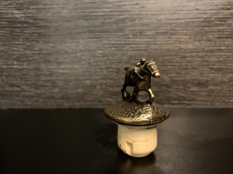 Vintage Blanton's Letter T Jockey and Race Horse Bourbon Bottle Stopper ...