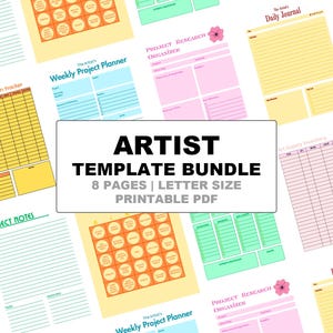 Digital Artist Bundle | Downloadable Printable PDF Templates for Art ...