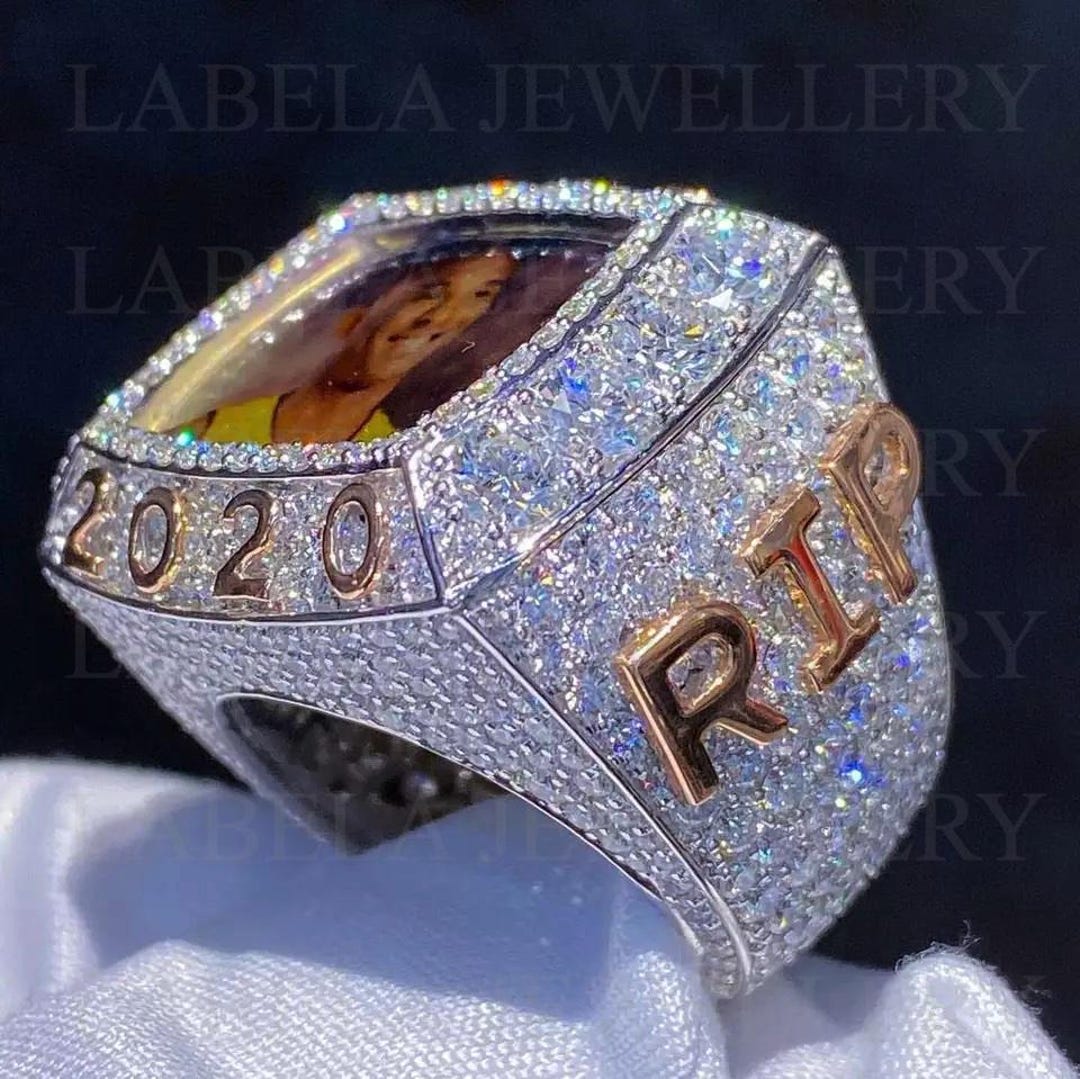 Fully Iced Out Moissanite Diamond Ring | NBA Hiphop Ring| Personalized ...