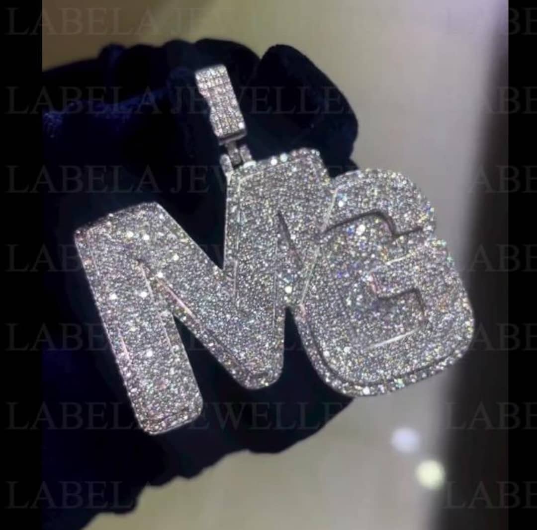 Custom Letter Hip Hop Pendant, Charm Pendant, Men's Hip Hop Name ...