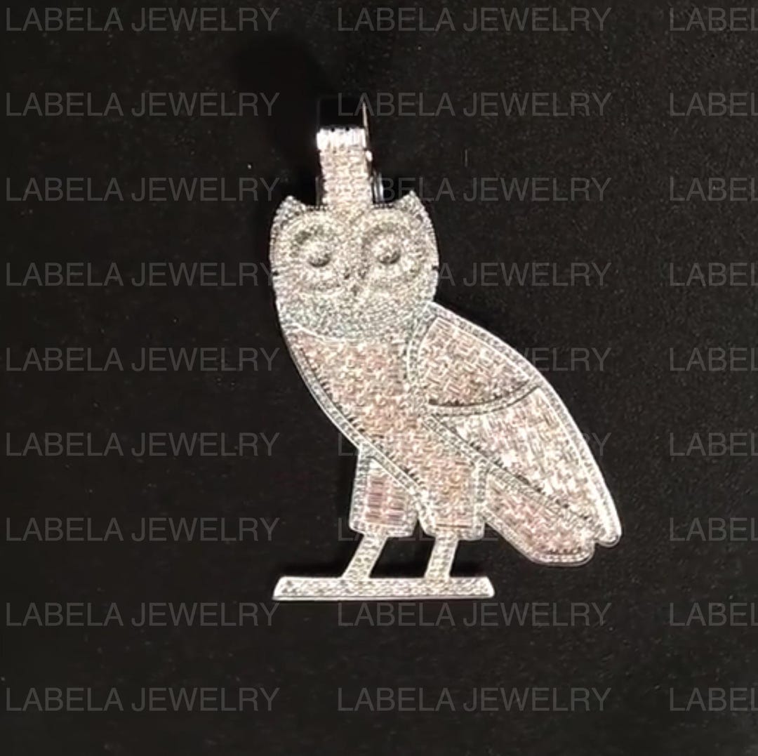 Iced Out Owl Pendant Men | VVS Moissanite Hip Hop Jewelry | Custom ...
