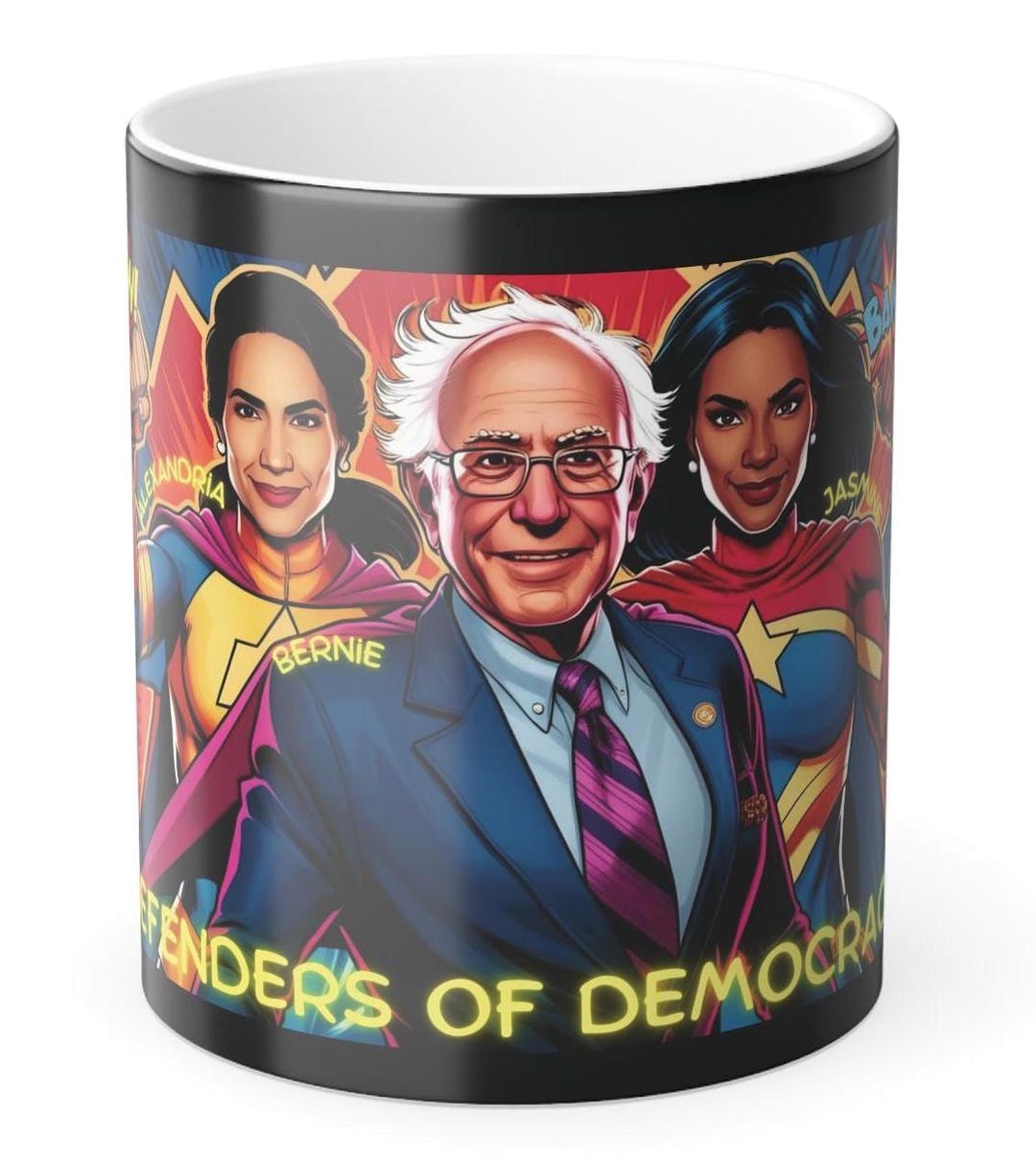 Custom Superhero Democrats Color Morphing Mug: Bernie, AOC, Jasmine ...