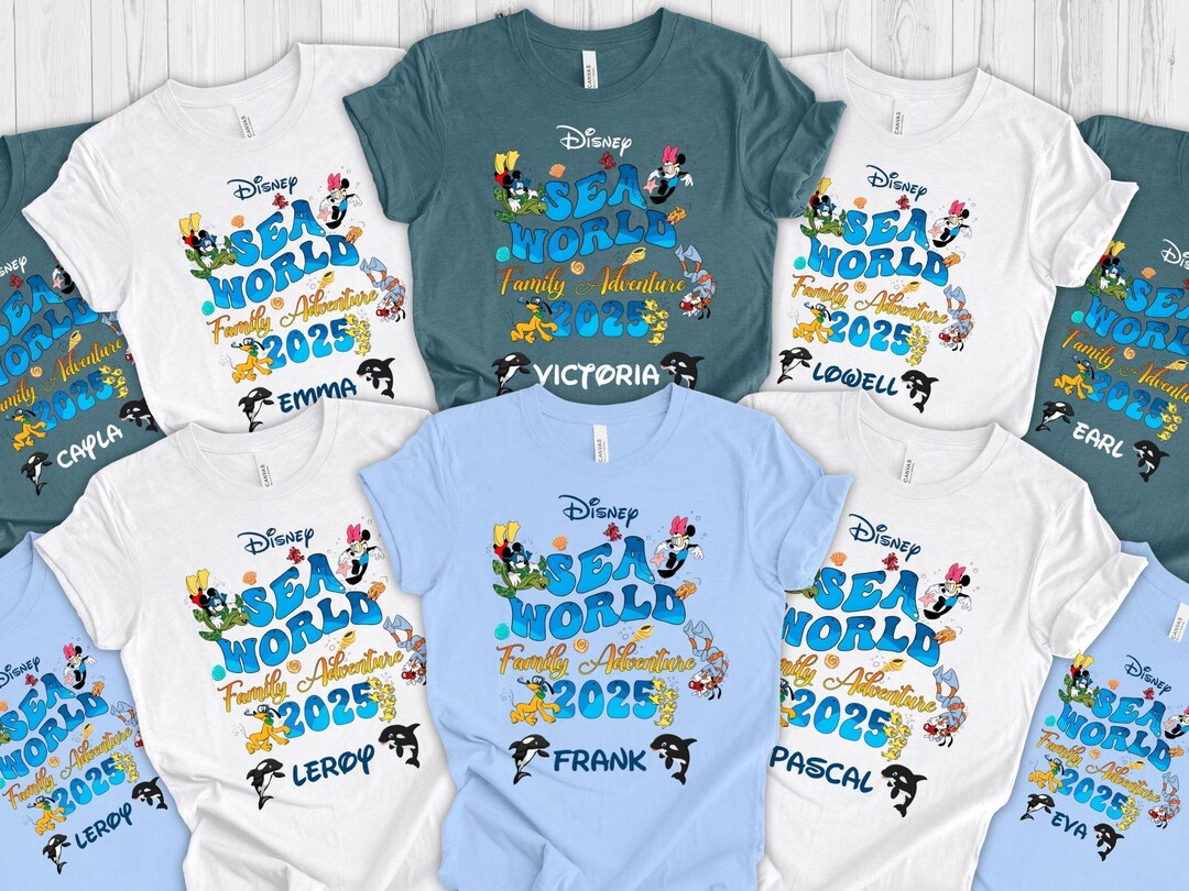 Disney Sea World Shirt Sea World Family Adventure 2025 Shirt, Seaworld ...