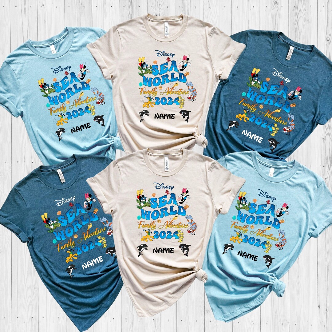 Disney Sea World Shirt Sea World Family Adventure 2024 Shirt, Seaworld ...