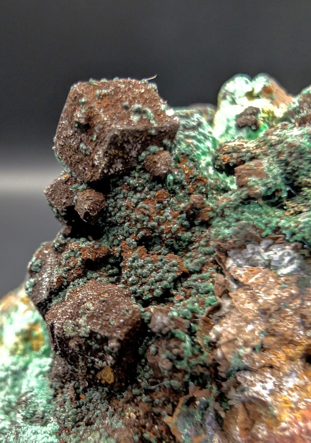 Malachite Pseudomorph After Cuprite With Limonite, From Rudabánya ...