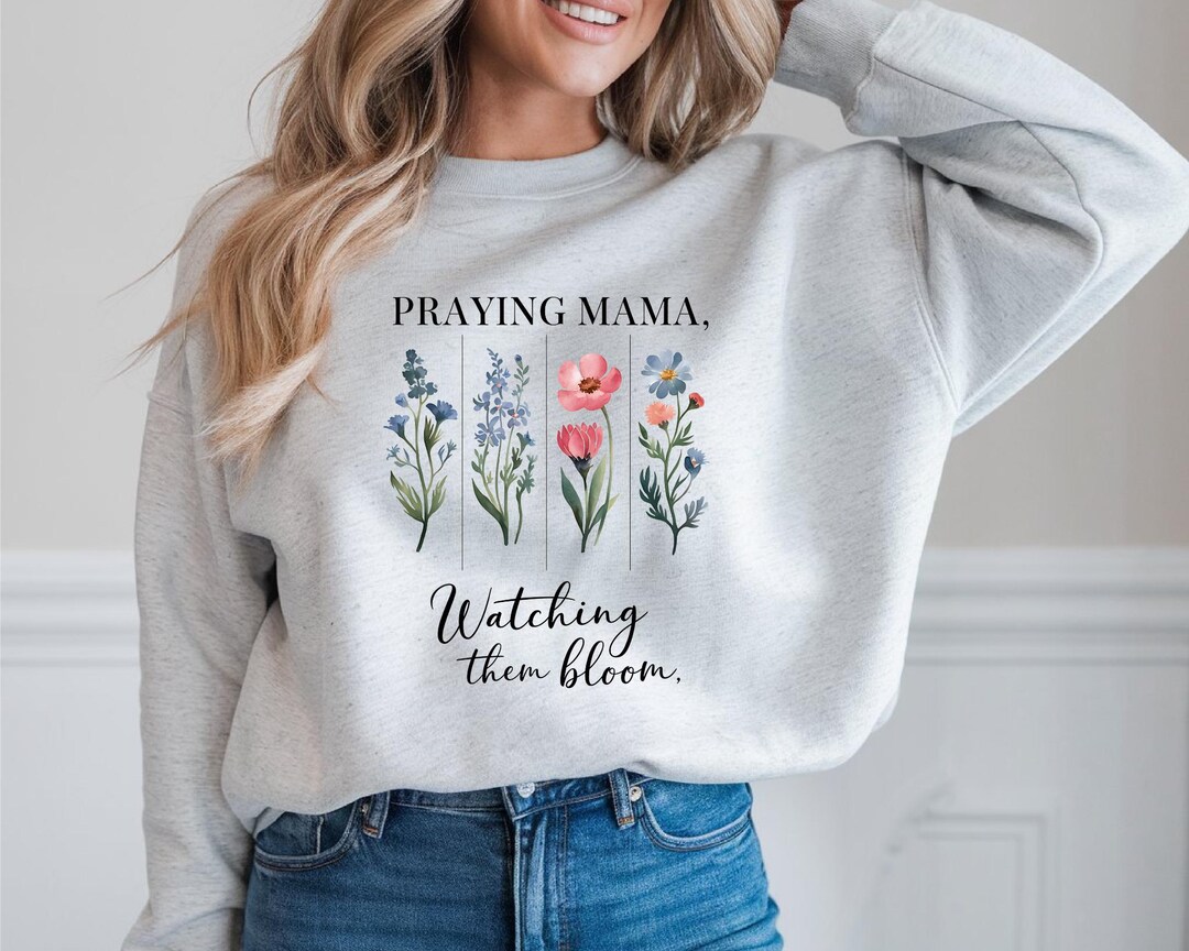 Faith Mom Shirt: Praying Mama Floral Tee (mother’s Day Sizes) - Etsy