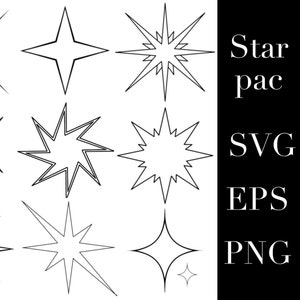 Star Svg/png/eps Images, Samples, Digital Png Svg File, Digital INSTANT ...