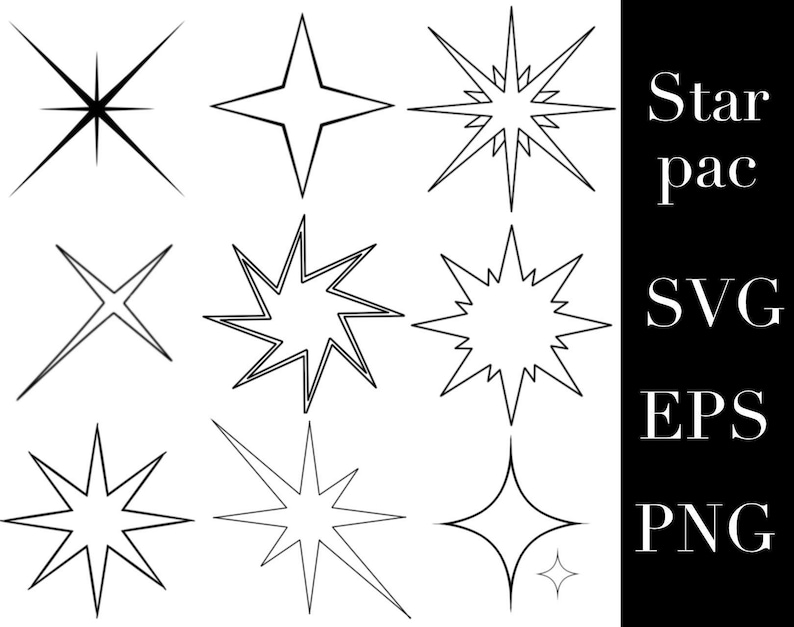 Star Svg/png/eps Images, Samples, Digital Png Svg File, Digital INSTANT ...