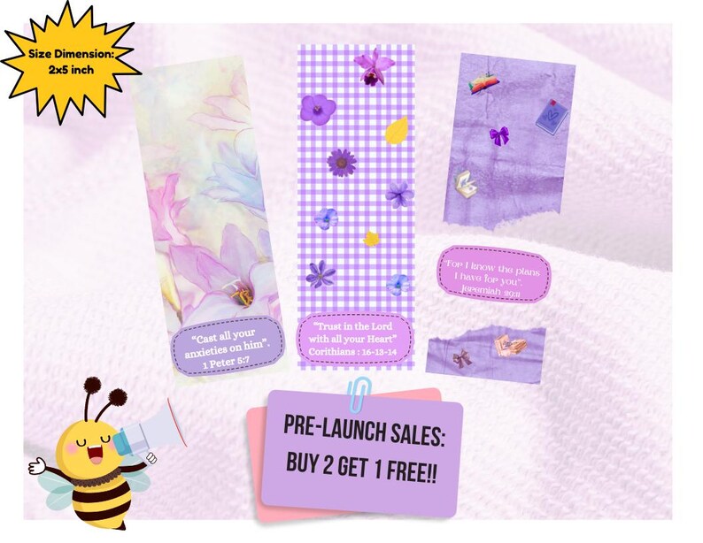 Handmade Purple Bible Verse Bookmark - Inspirational Gift for Book ...