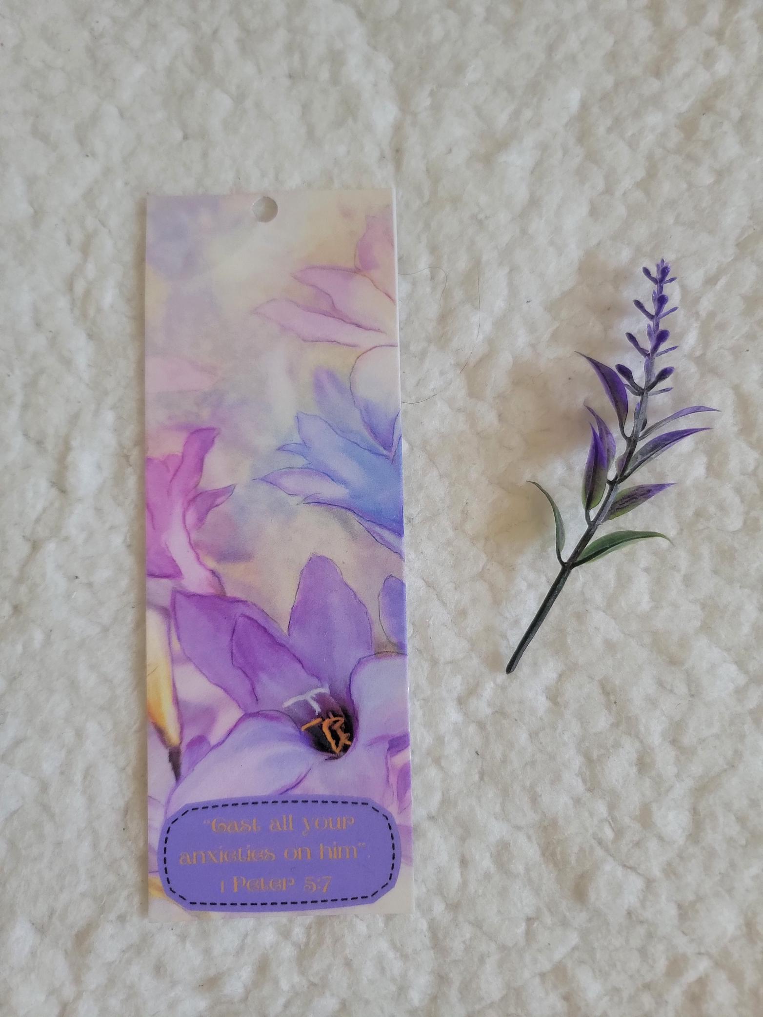 Handmade Purple Bible Verse Bookmark - Inspirational Gift for Book ...