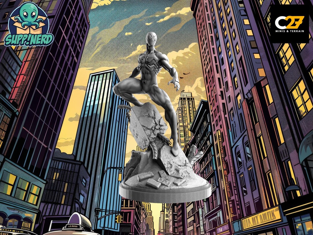 Spiderman Black Suit MCP Crisis Protocol Proxy-alternative 40mm Scale ...