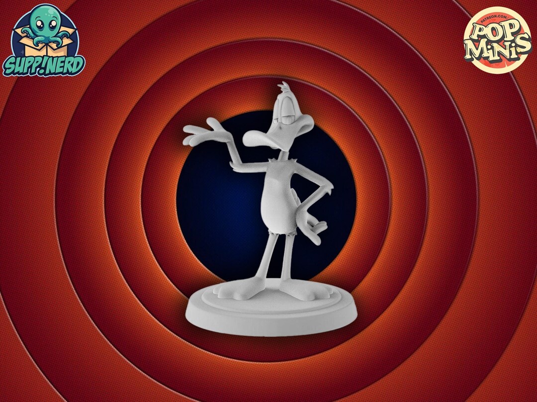 Daffy Duck Looney Tunes 3D Printed Miniature Multiple Scales Available ...
