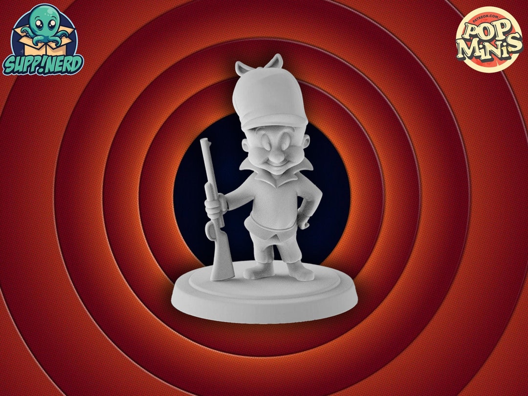 Elmer Fudd Looney Tunes 3D Printed Miniature Multiple Scales Available ...