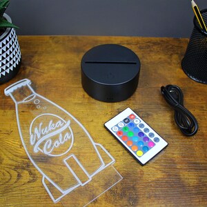 Nuka-cola Themed Desk/night Light Colour Changing RGB Light Gaming ...
