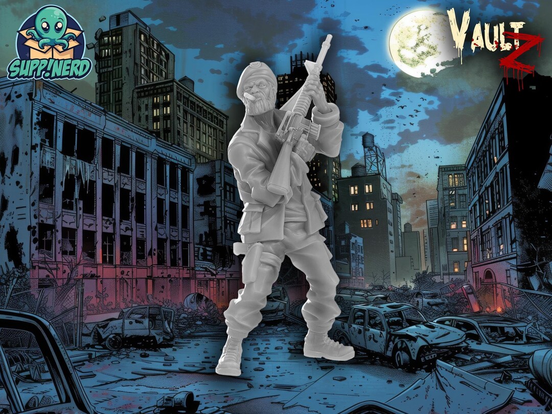 Bill Left 4 Dead 3D Printed Miniature Multiple Scales Available Model ...