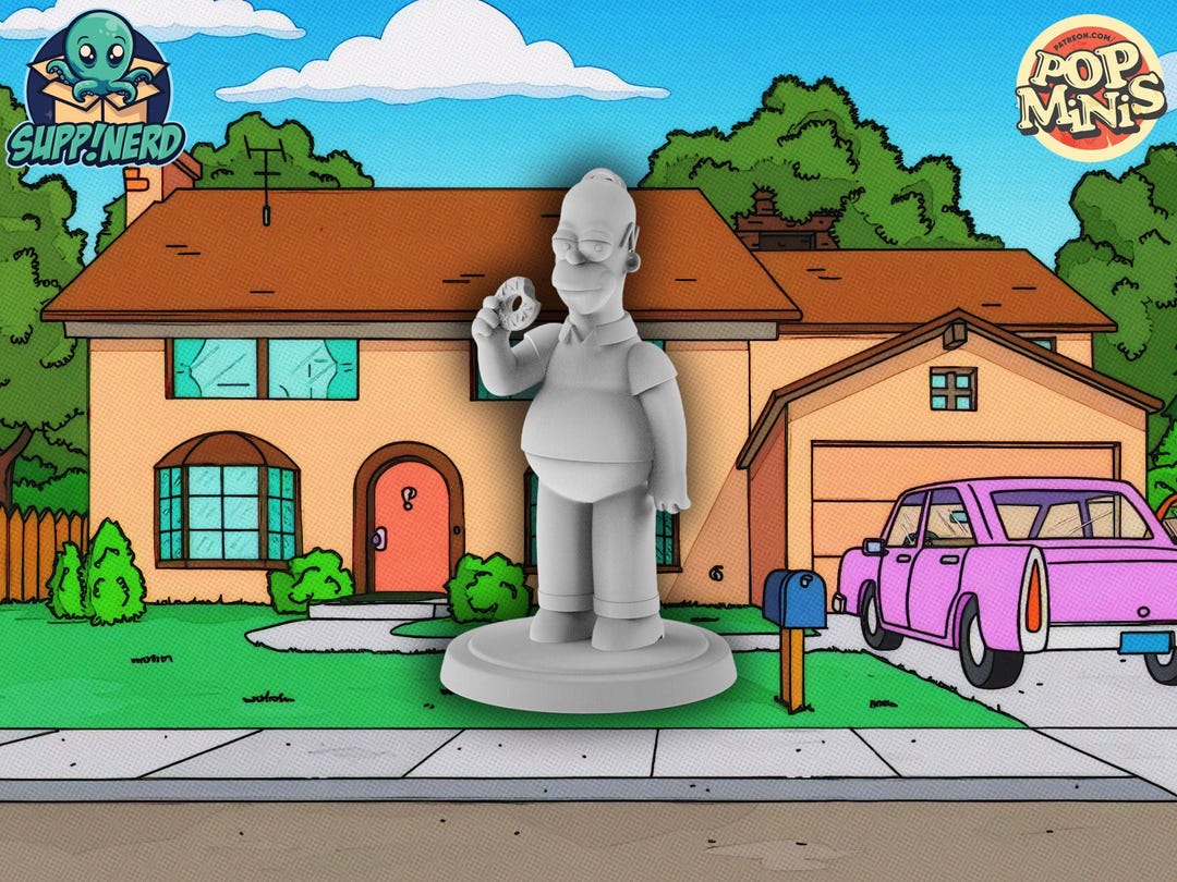 Homer Simpson the Simpsons Miniature Multiple Scales Available 3D ...