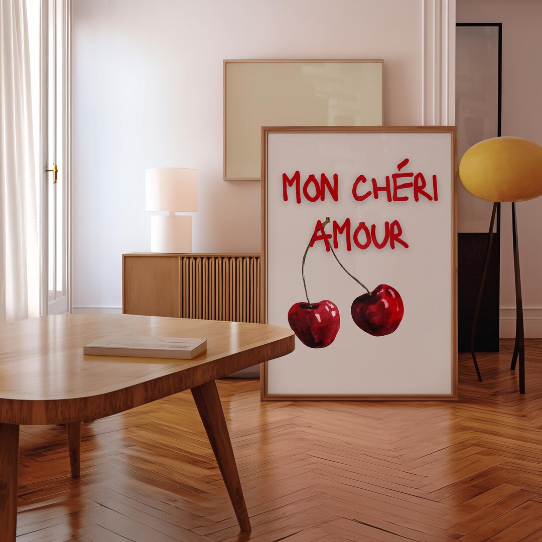 Mon Cheri Amour Poster Trendy 70s Poster High Quality Poster Digital Download Vintage Art Wall ...
