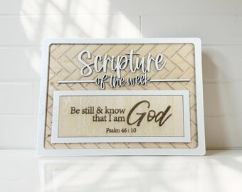 Scripture of the Week Interchangeable Wooden Bible Verse Sign - Etsy