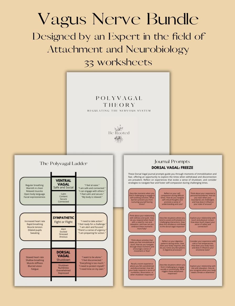 Polyvagal Theory Workbook-all About Your Nervous System, Checklist ...