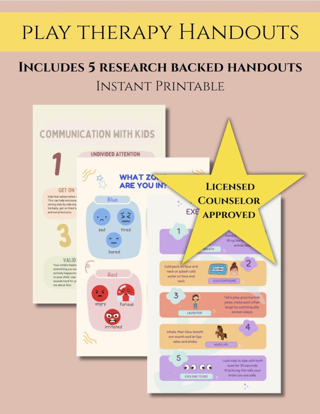 Therapy Bundle-kids Handouts for Therapists - Etsy