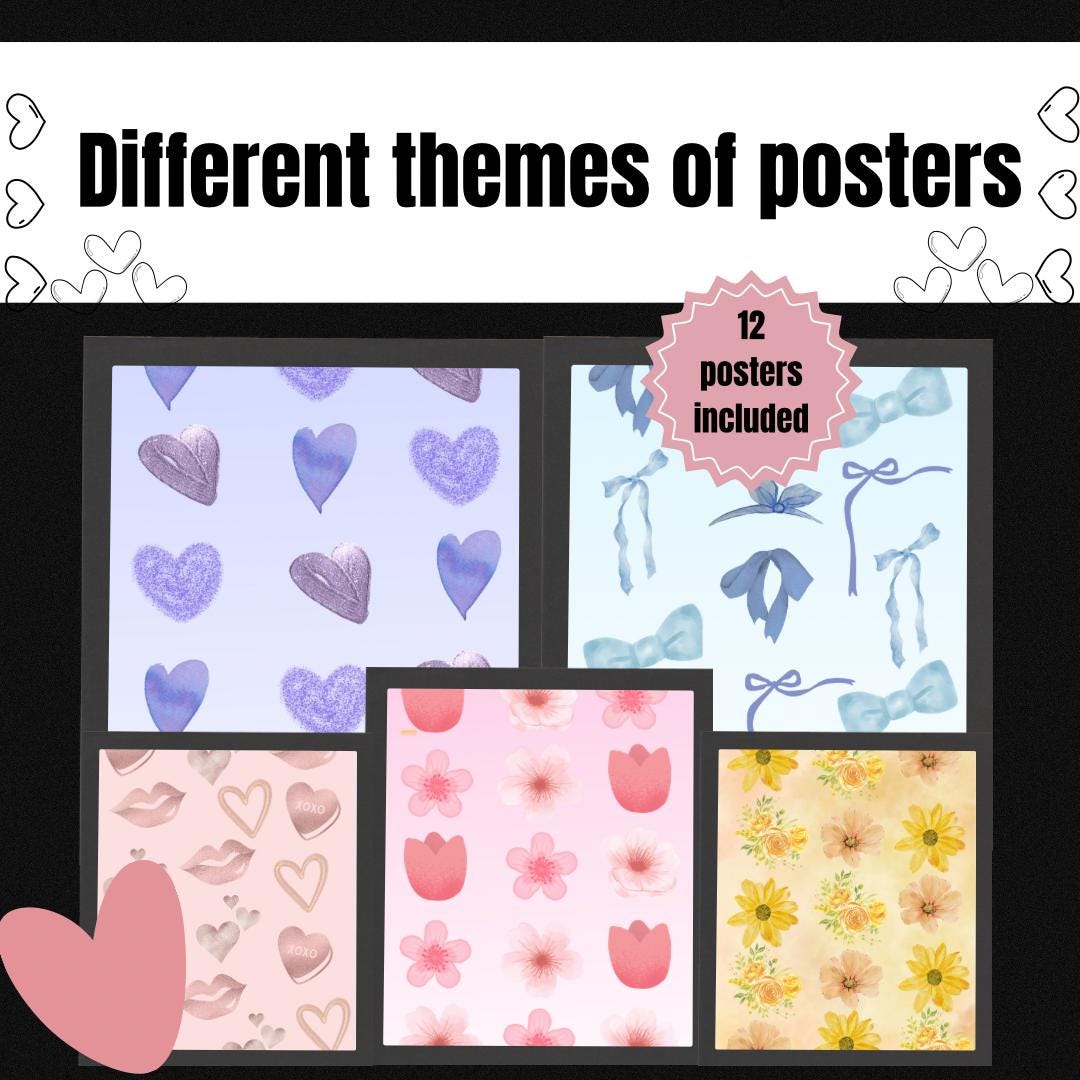 Set of 12 Unique Posters for Decoration - Etsy