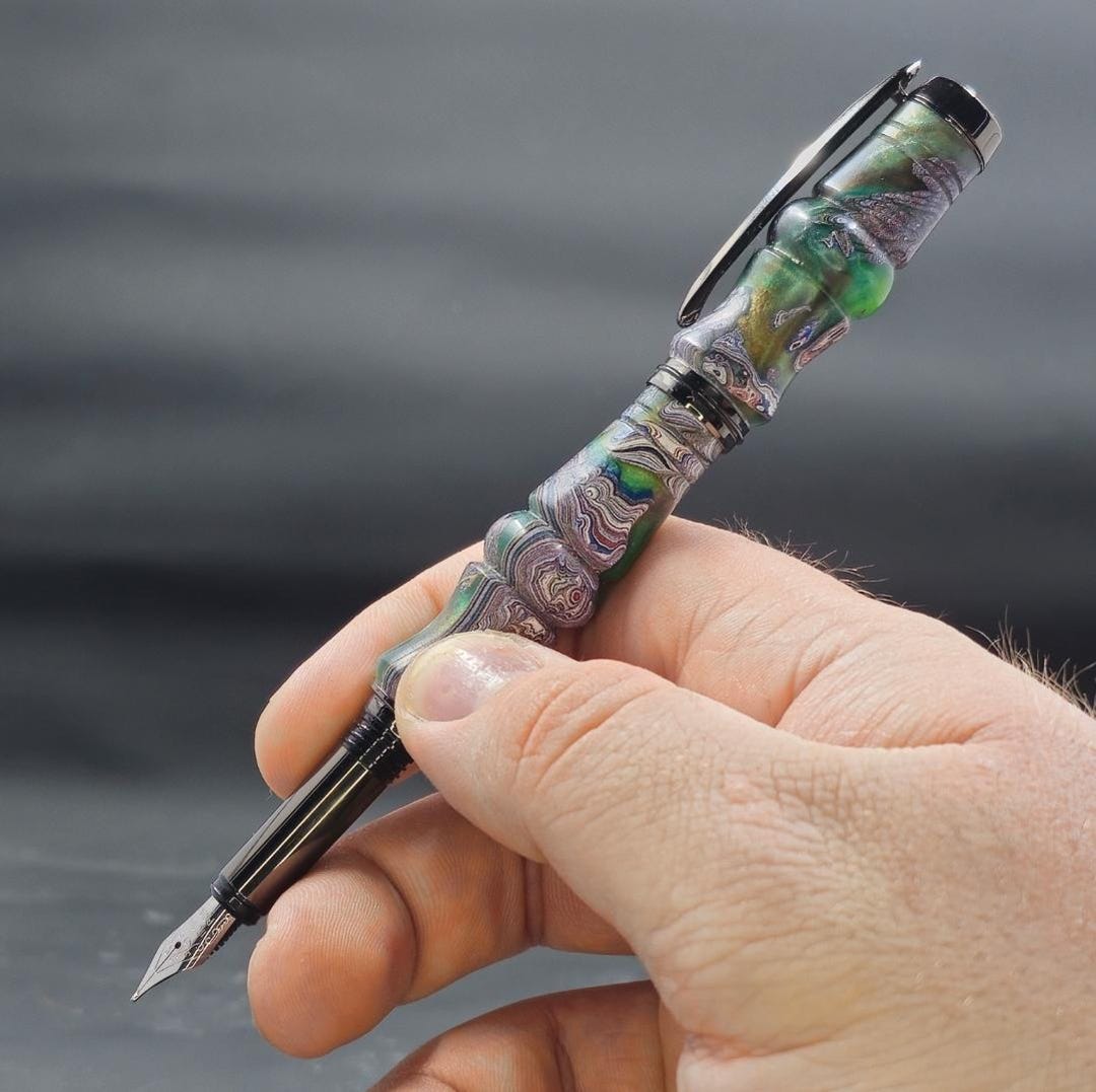 Dragonscale Kenworth Fordite Hybrid Jr. Gentleman Fountain Pen - Etsy